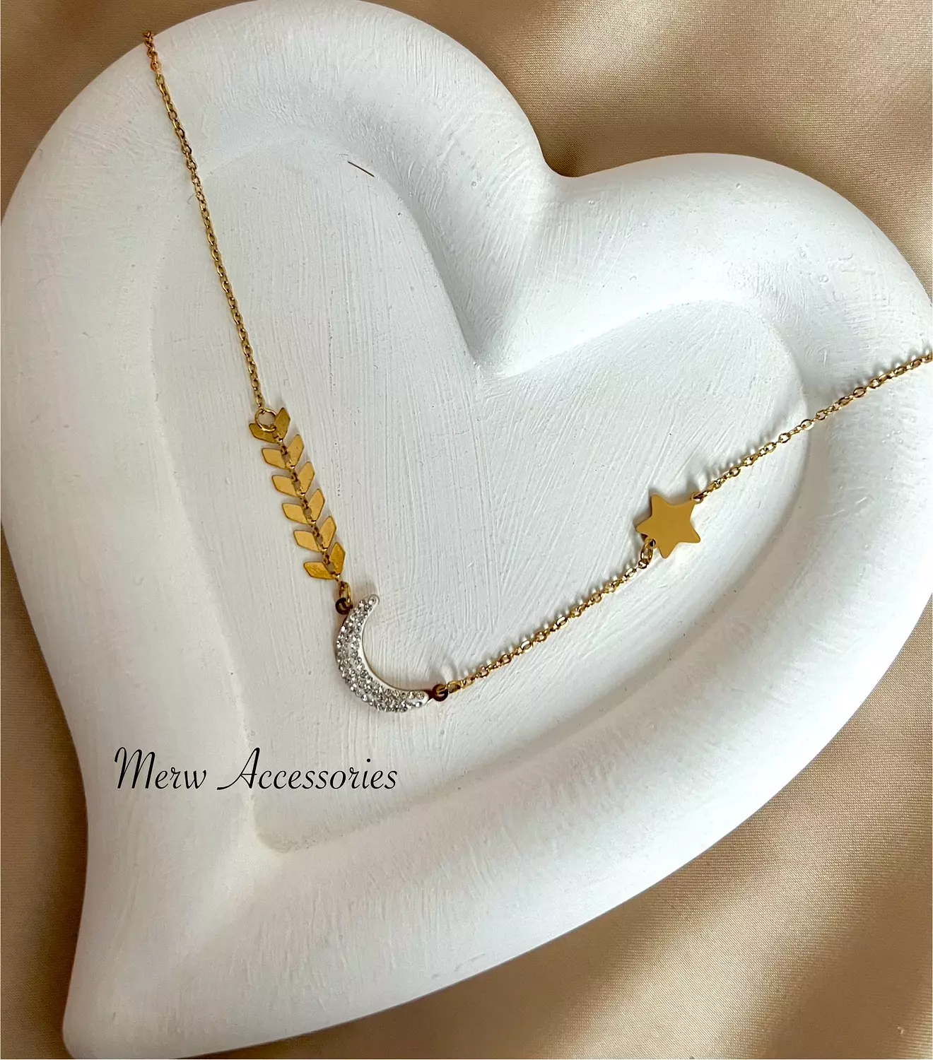 Star moon simple necklace | Merw Accessories