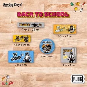 Pubg School Labels | Seven Days Design Studio