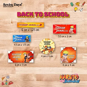 Naruto School Labels | Seven Days Design Studio