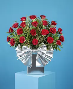 Silver Bow Flower Box | Florabel