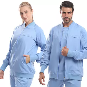 Baby Blue Sporty Lab Coat | Ivory Medical Wear