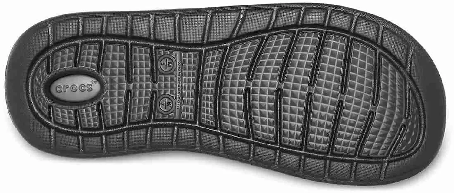 Crocs Literide slide Black x Gray | Footly Egypt