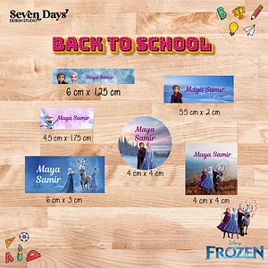 Frozen 2 School Labels | Seven Days Design Studio