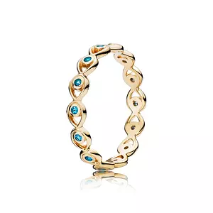 Ring in 14k with treated blue topaz | Pandora Egypt