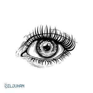 B&W eye sticker | Eldukan Gallery