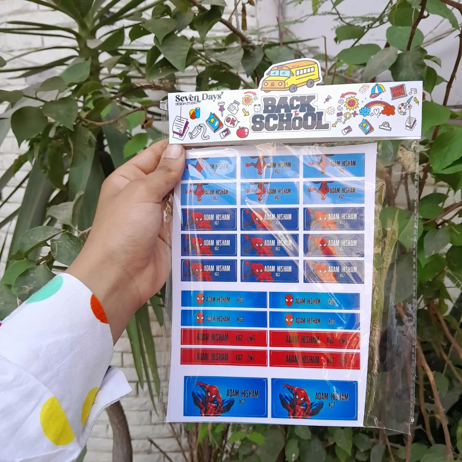 Spiderman School Labels | Seven Days Design Studio