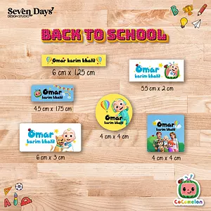 Cocomelon School Labels | Seven Days Design Studio