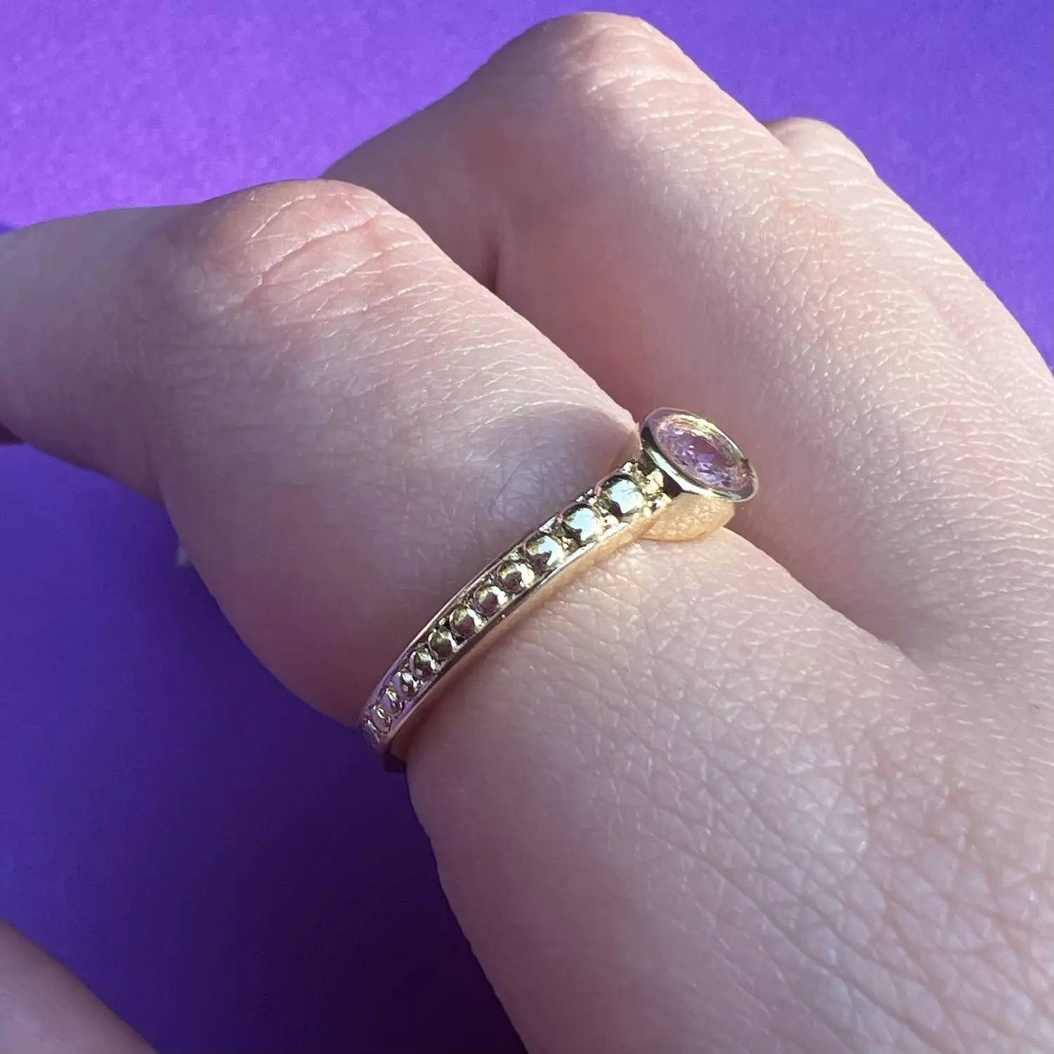 Dainty Oval Purple ring | girls planet