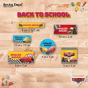 Cars School Labels | Seven Days Design Studio