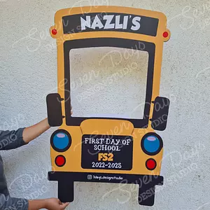 Yellow School Bus Photoframe | Seven Days Design Studio