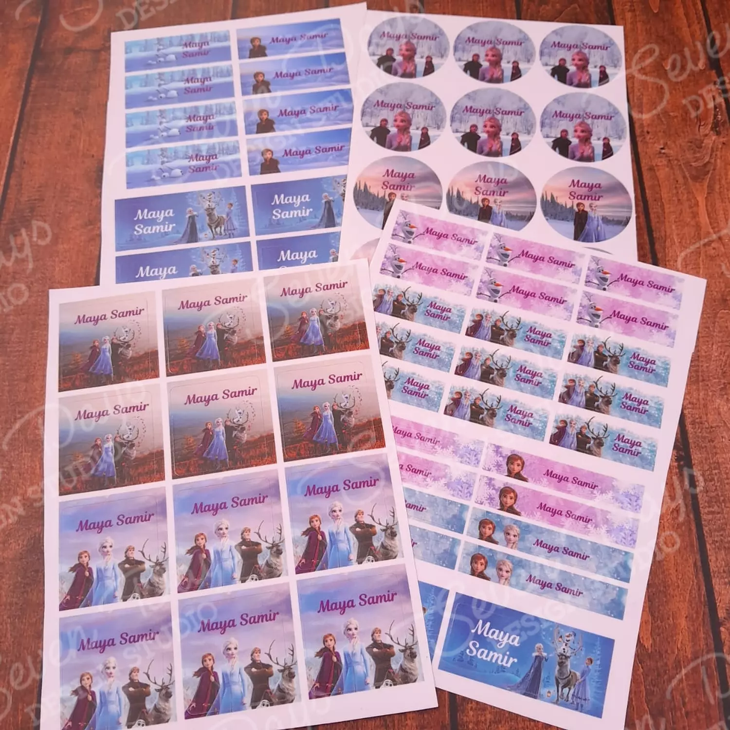 Frozen 2 School Labels | Seven Days Design Studio