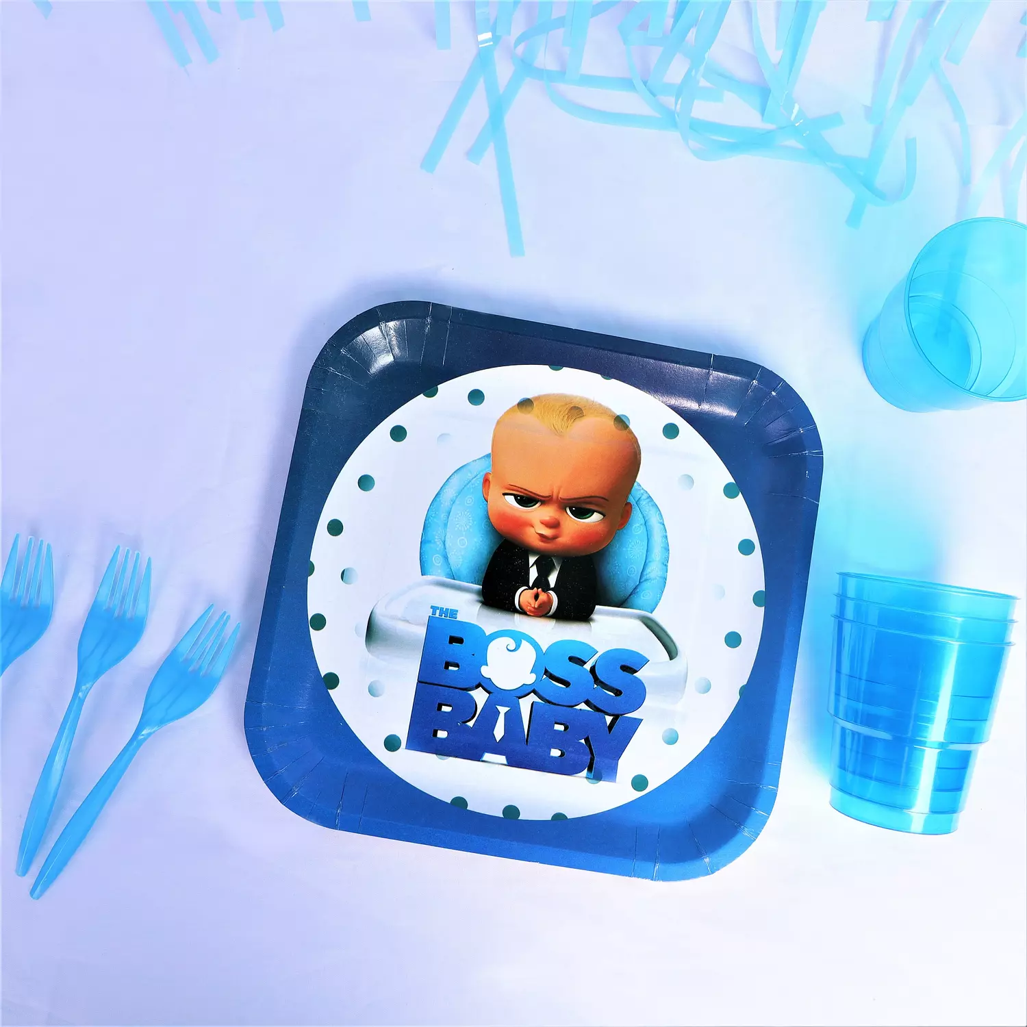 Boss Baby Square Paper Plates | Maison de Fete