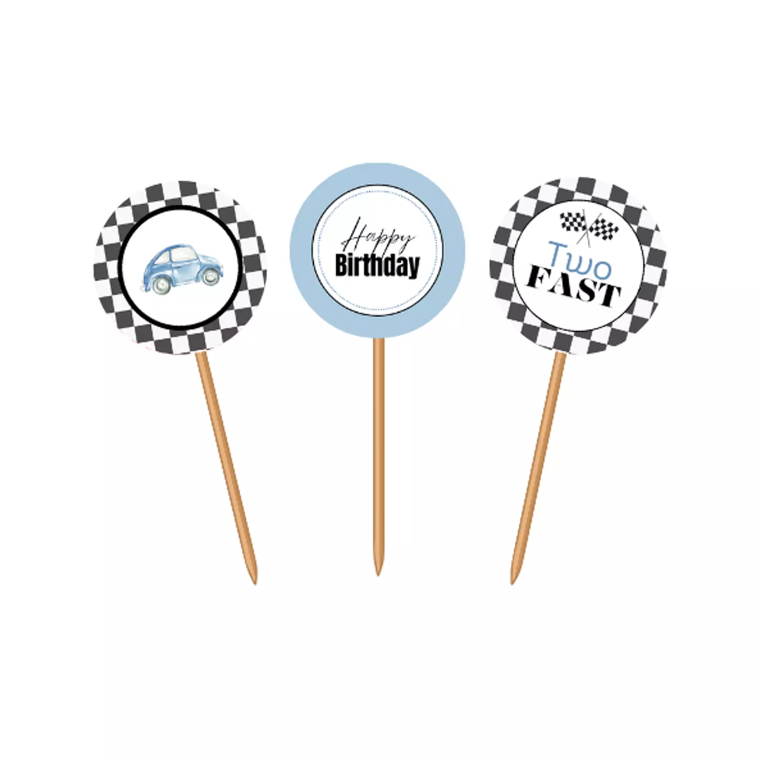 Two Fast Cupcake Toppers | Maison de Fete