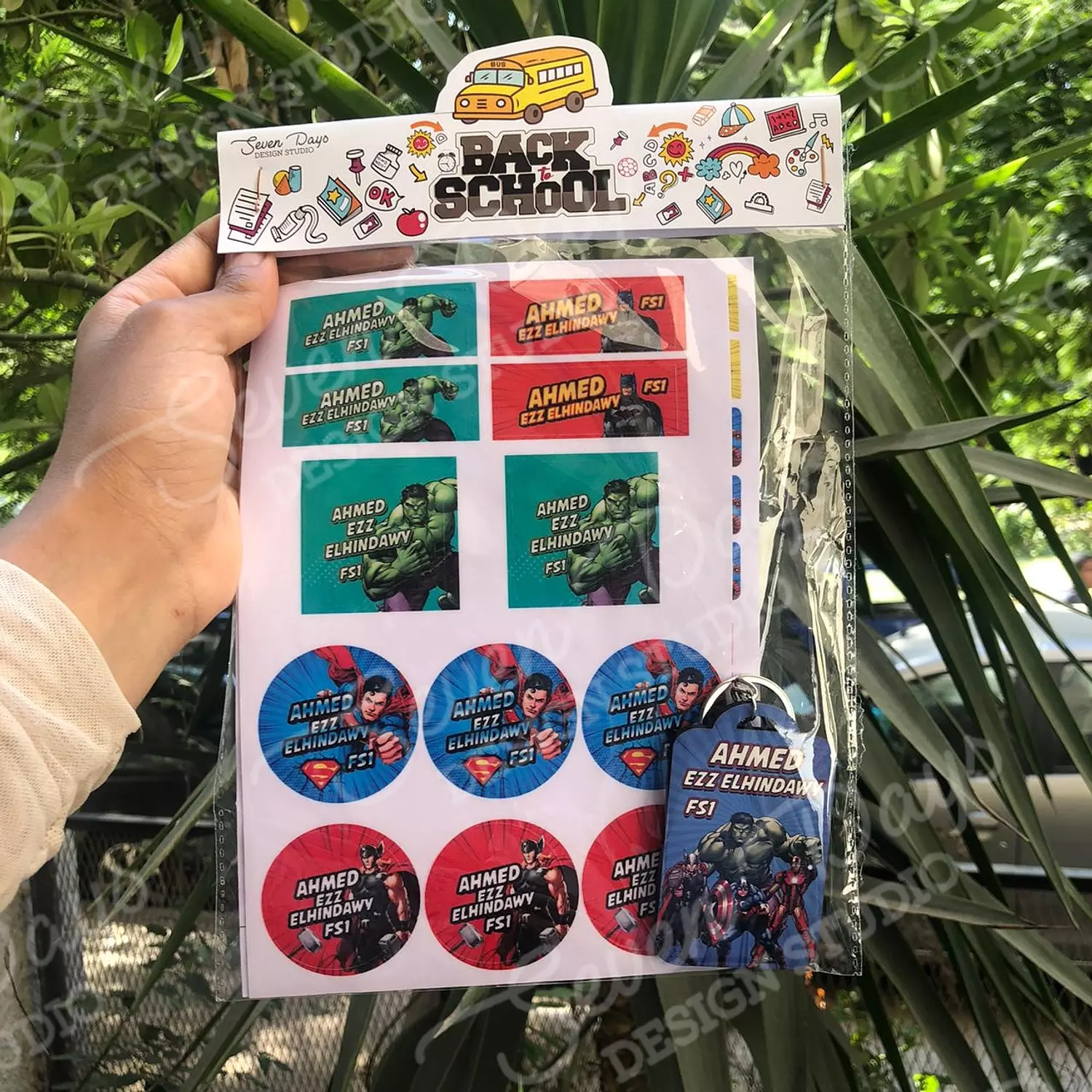 Marvel School Labels | Seven Days Design Studio