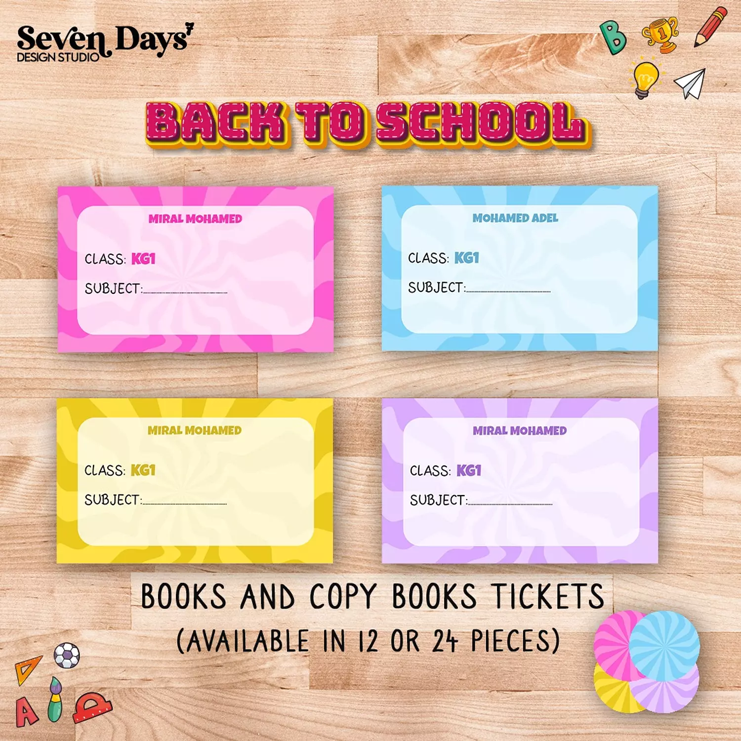 Plain Girls School Labels | Seven Days Design Studio
