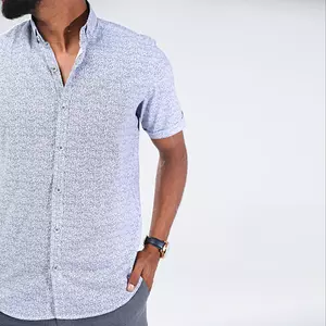 Patterned Half Sleeve Shirt | Mien