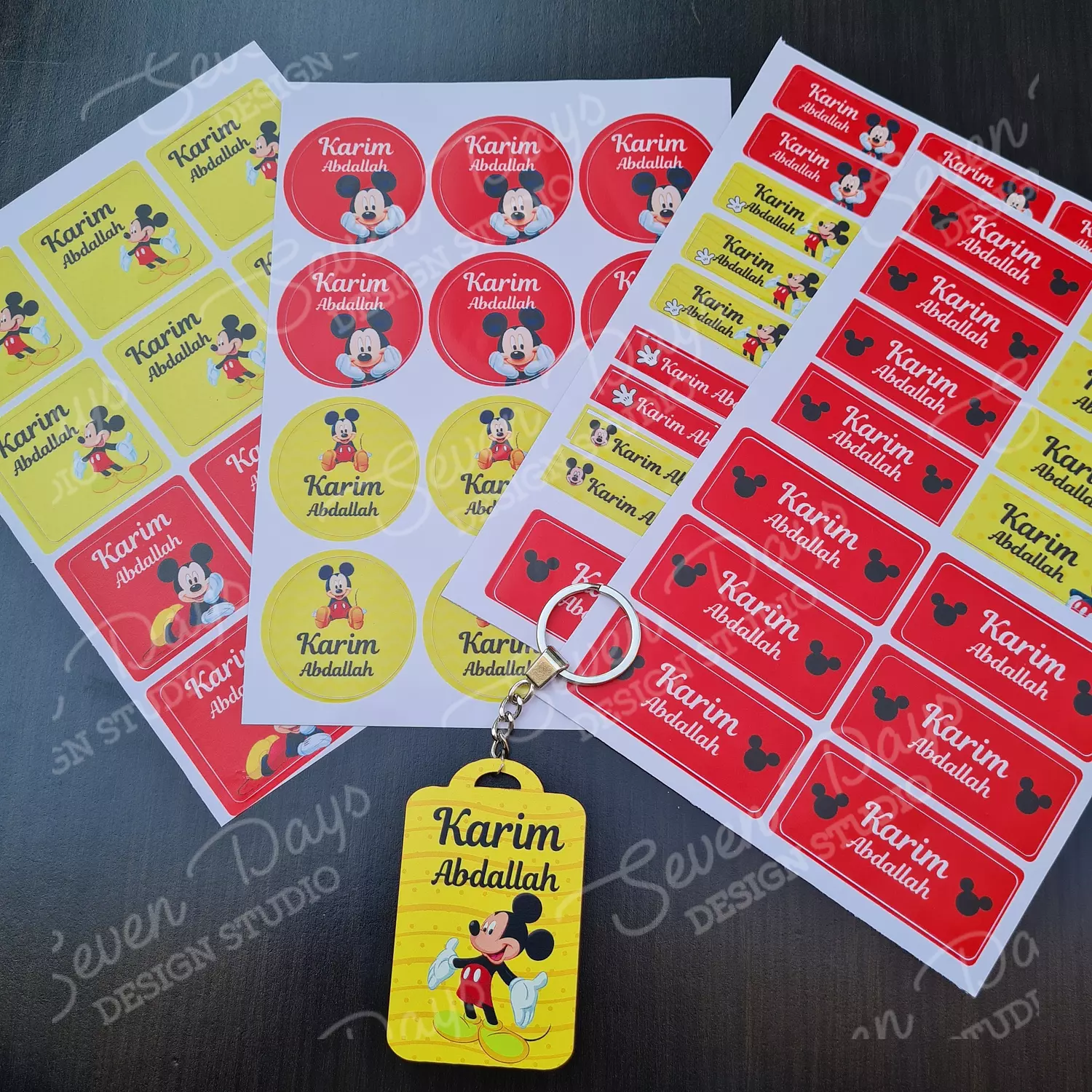 Mickey Mouse School Labels | Seven Days Design Studio