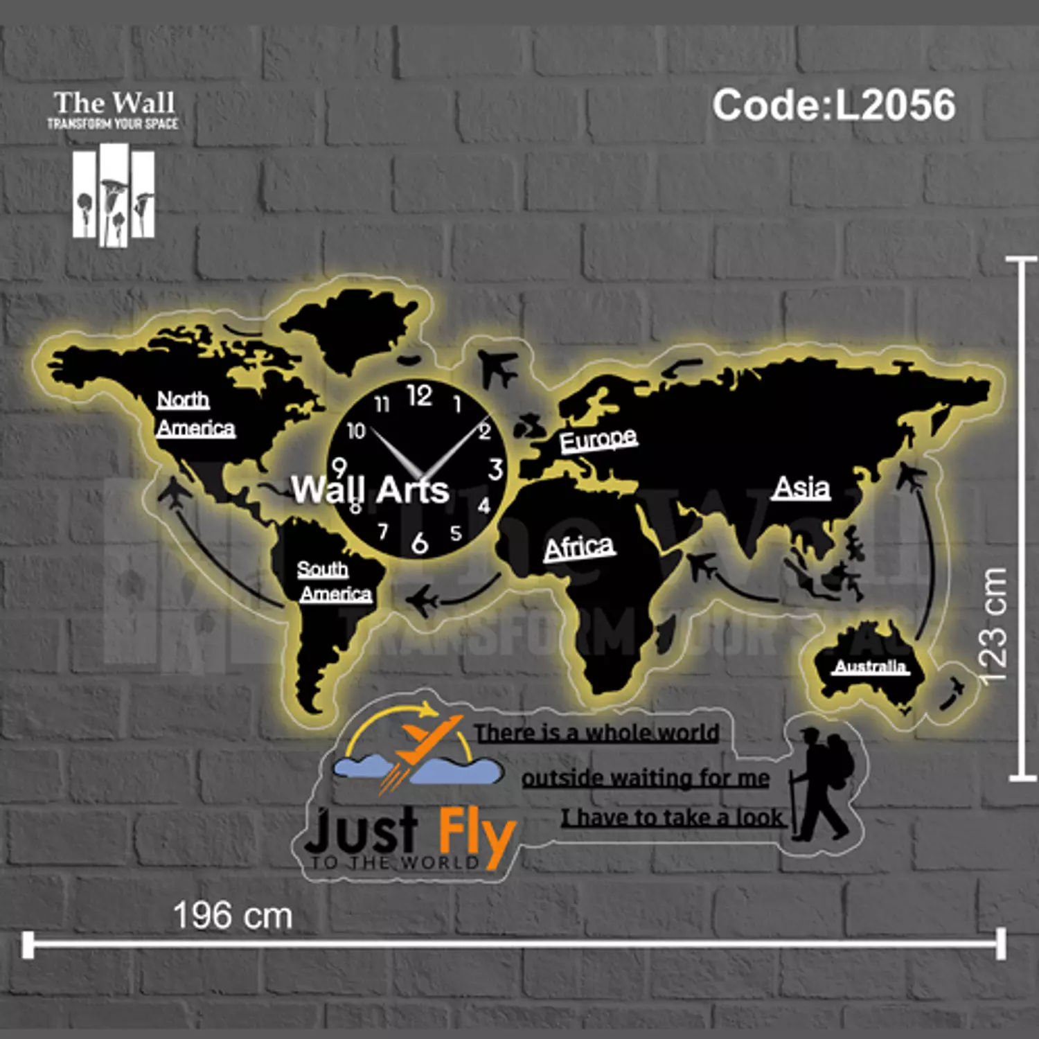 L2056-Lighted Acrylic Map | The Wall Arts