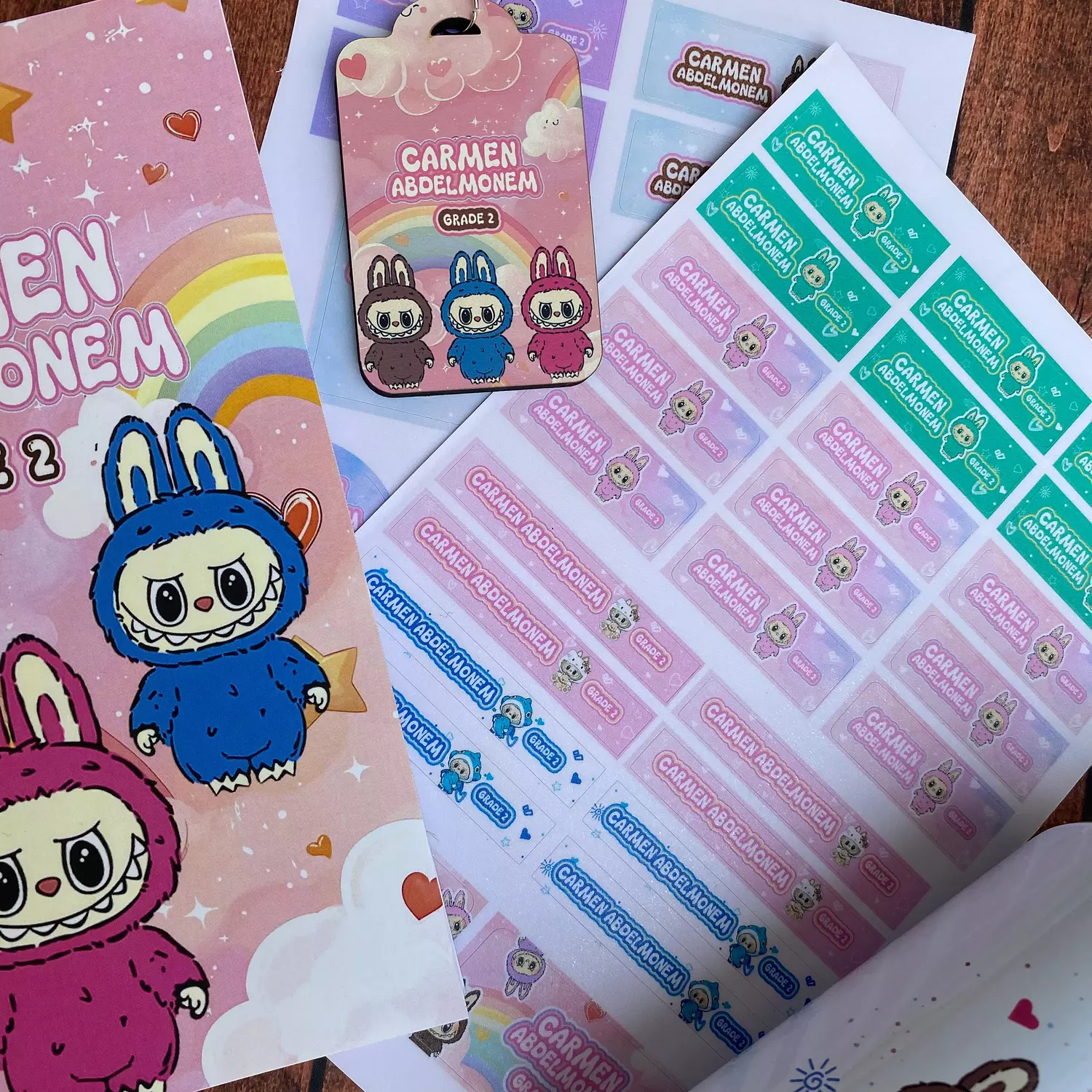 Labubu School Labels | Seven Days Design Studio