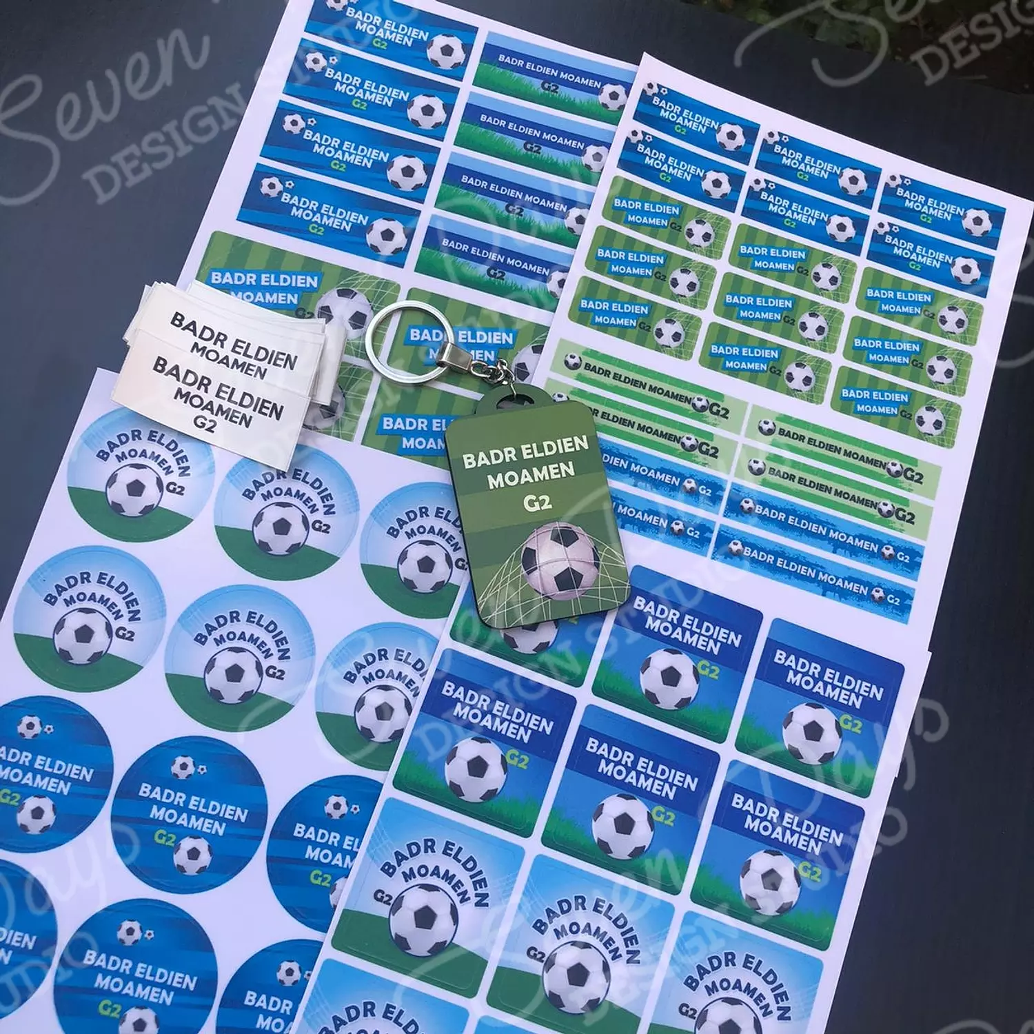 Football School Labels | Seven Days Design Studio