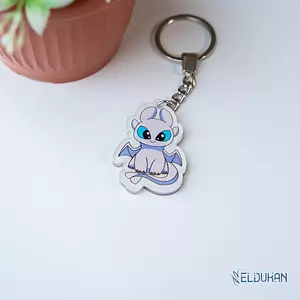 white Toothless acrylic keychain | Eldukan Gallery