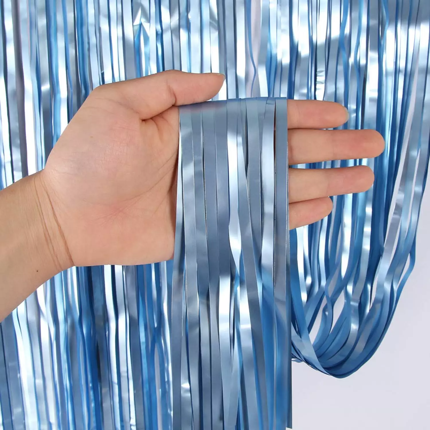 Blue Metallic Foil Curtain | Maison de Fete