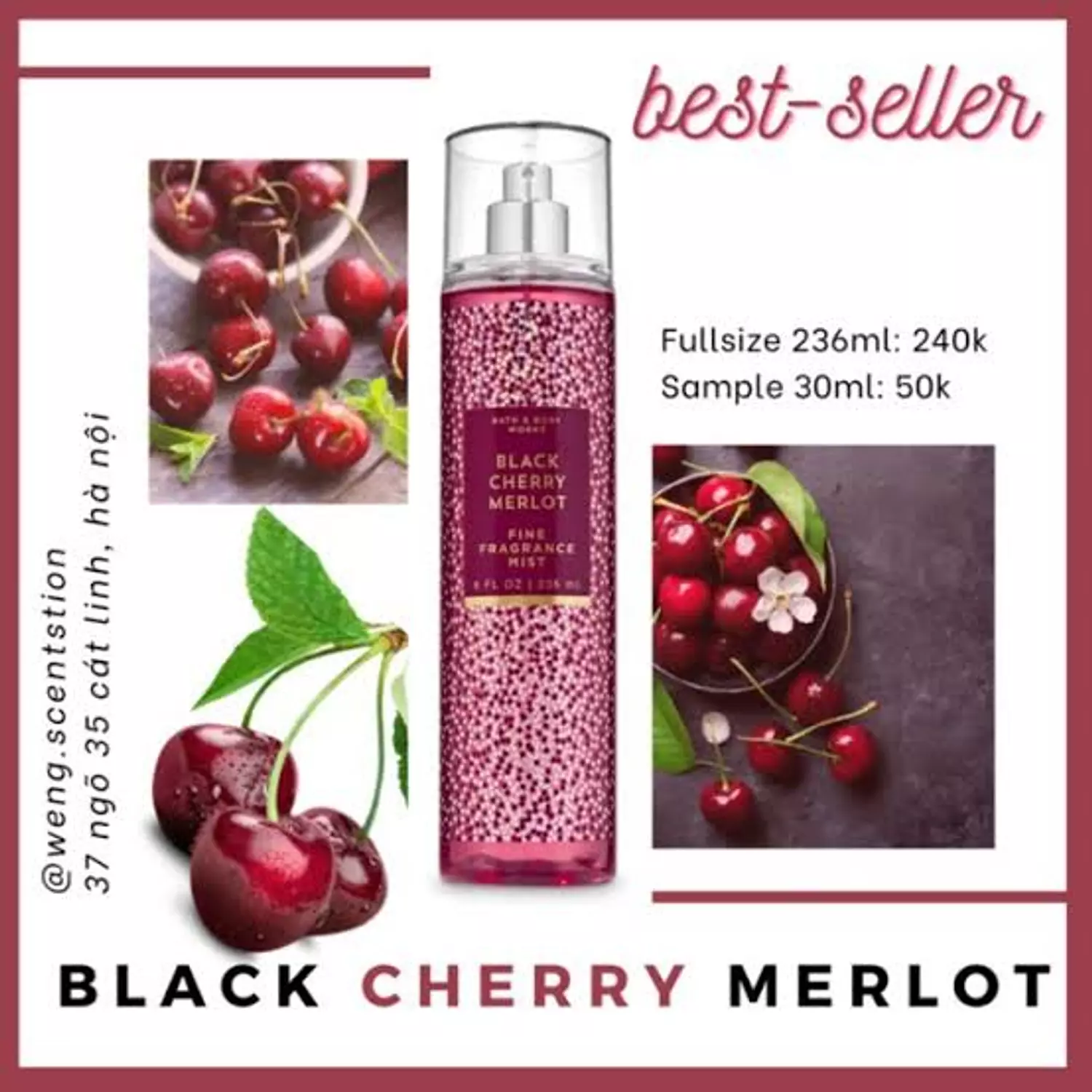 BLACK CHERRY MERLOT Fine Fragrance Mist - 8fl oz / 236ml | the-glowstation