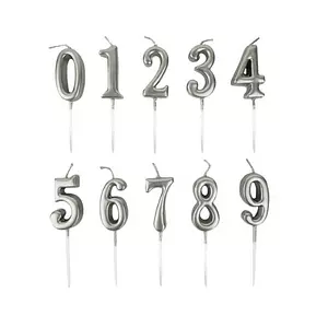 Silver Number Candle | Maison de Fete