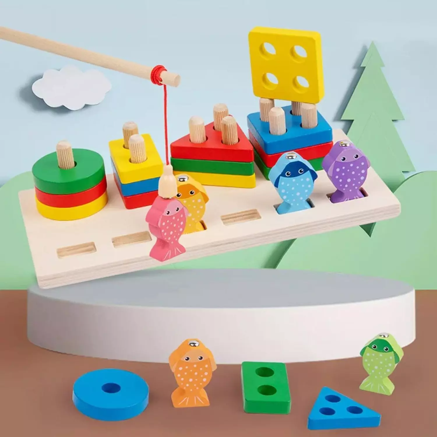 2 in 1 Fishing Game Montessori | Peekaboo shop