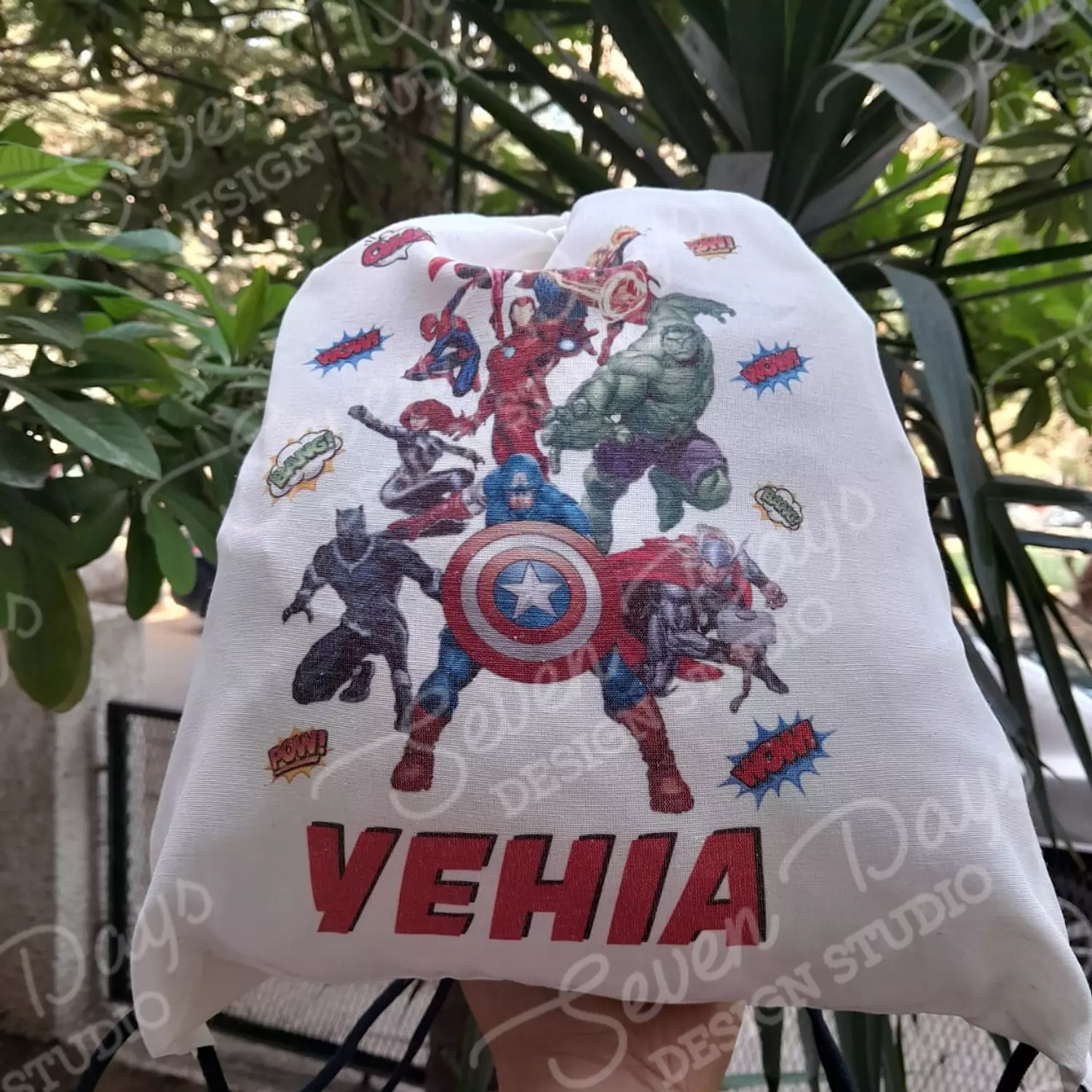 Marvel 2 Drawstring Bag | Seven Days Design Studio