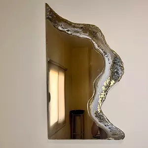 White/ Gold One-Side Mirror | Flow US