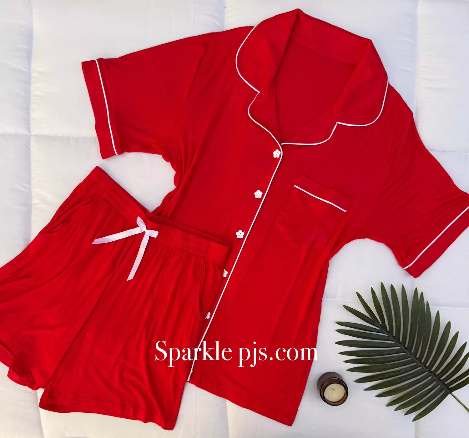 Plain red short | Sparkle Pj's