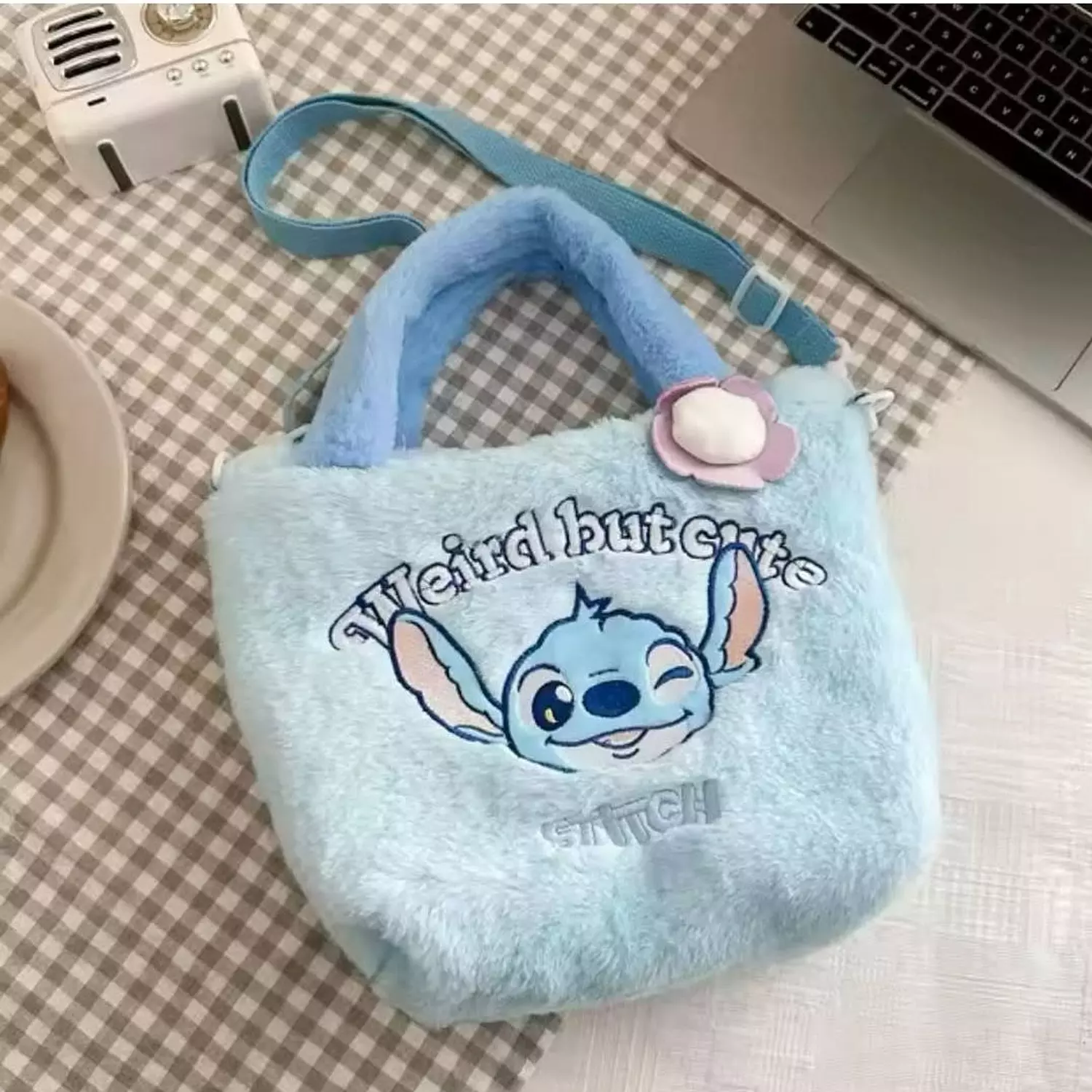 Stitch Fur Bag | Perla Korean Store