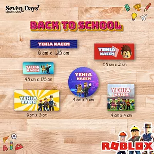 Roblox School Labels | Seven Days Design Studio