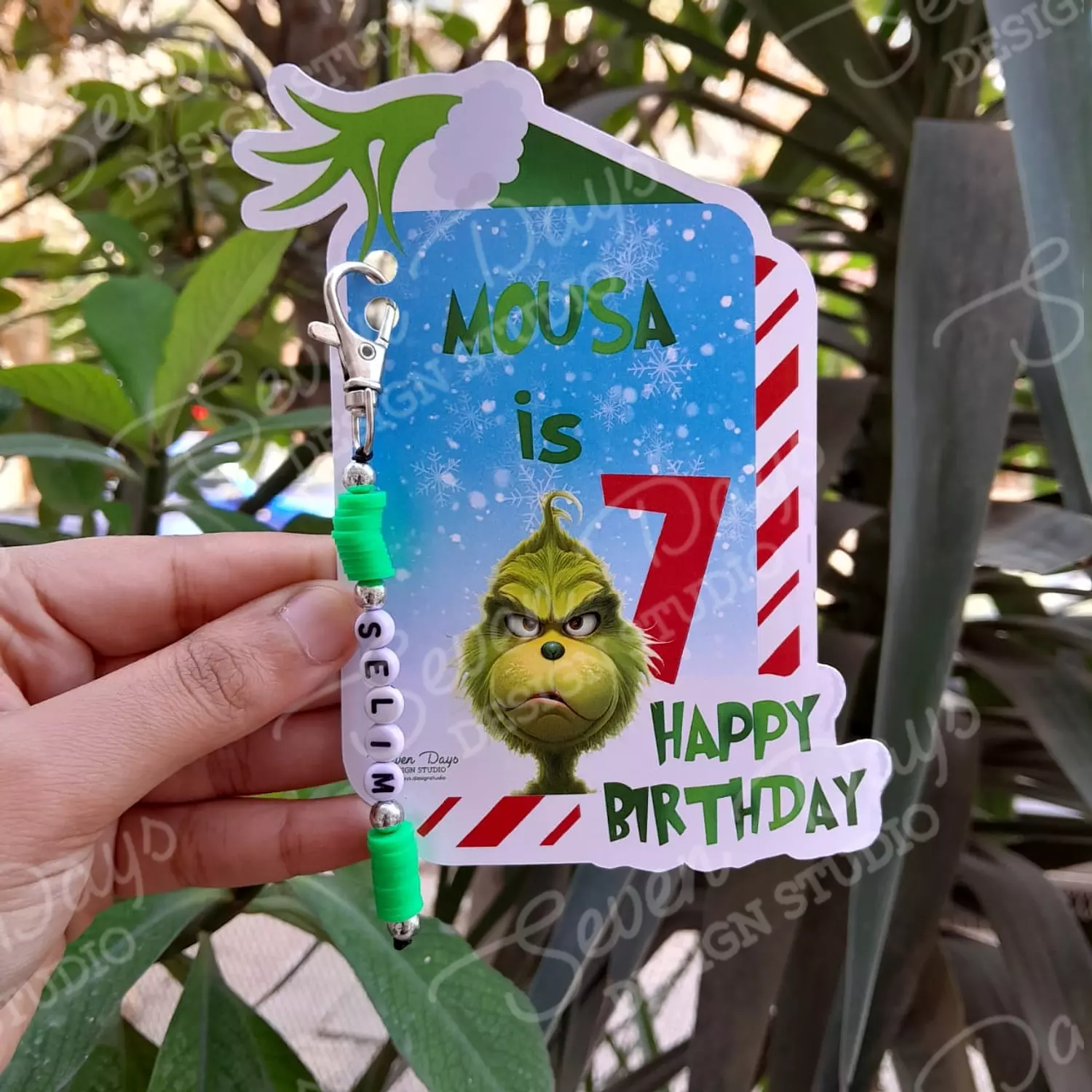 The Grinch Chain Card | Seven Days Design Studio