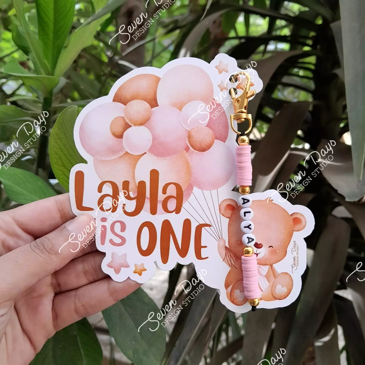 Bear Chain Card | Seven Days Design Studio