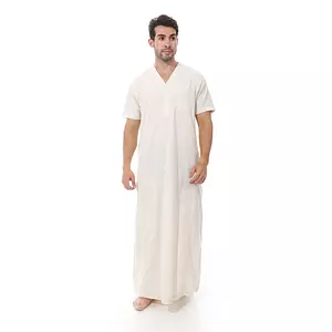 Men's Galabeya Short Sleeves - 2260 - Light Beige | ShortoEg