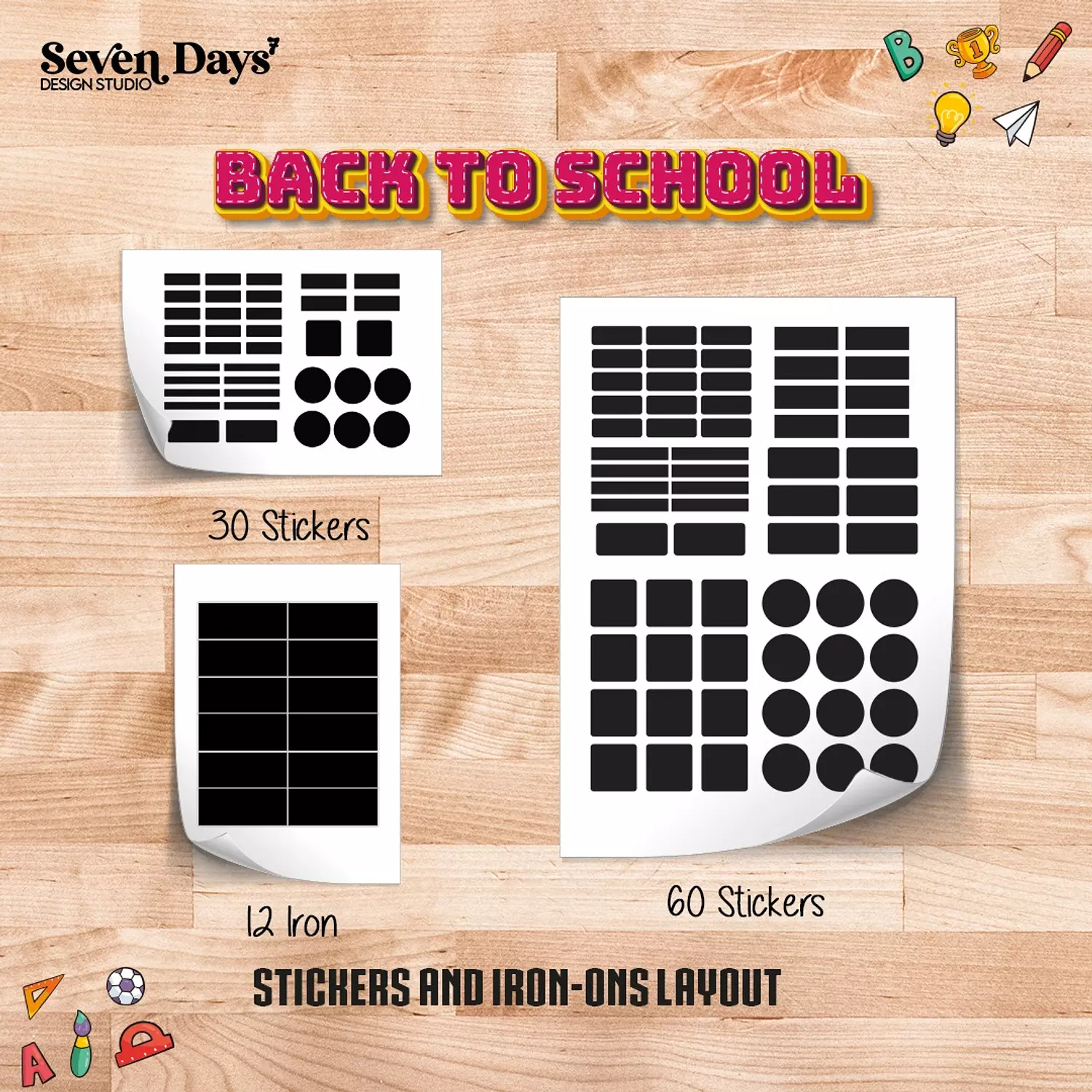 Barbie School Labels | Seven Days Design Studio